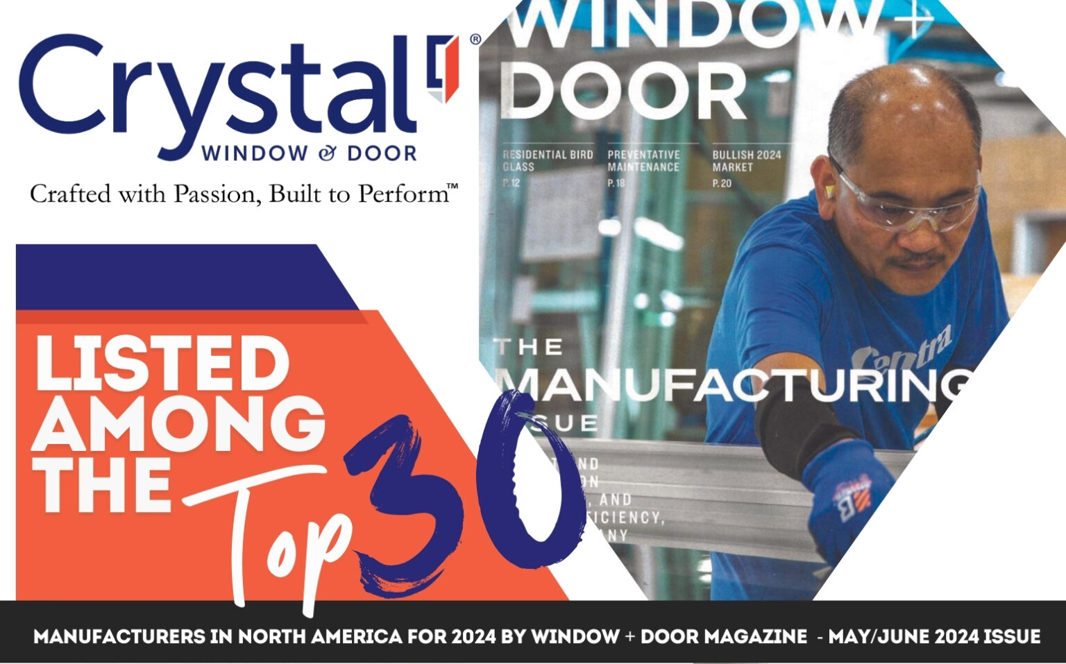 Crystal Named Again, a Top 30 Window & Door Manufacturer for 2024 ...